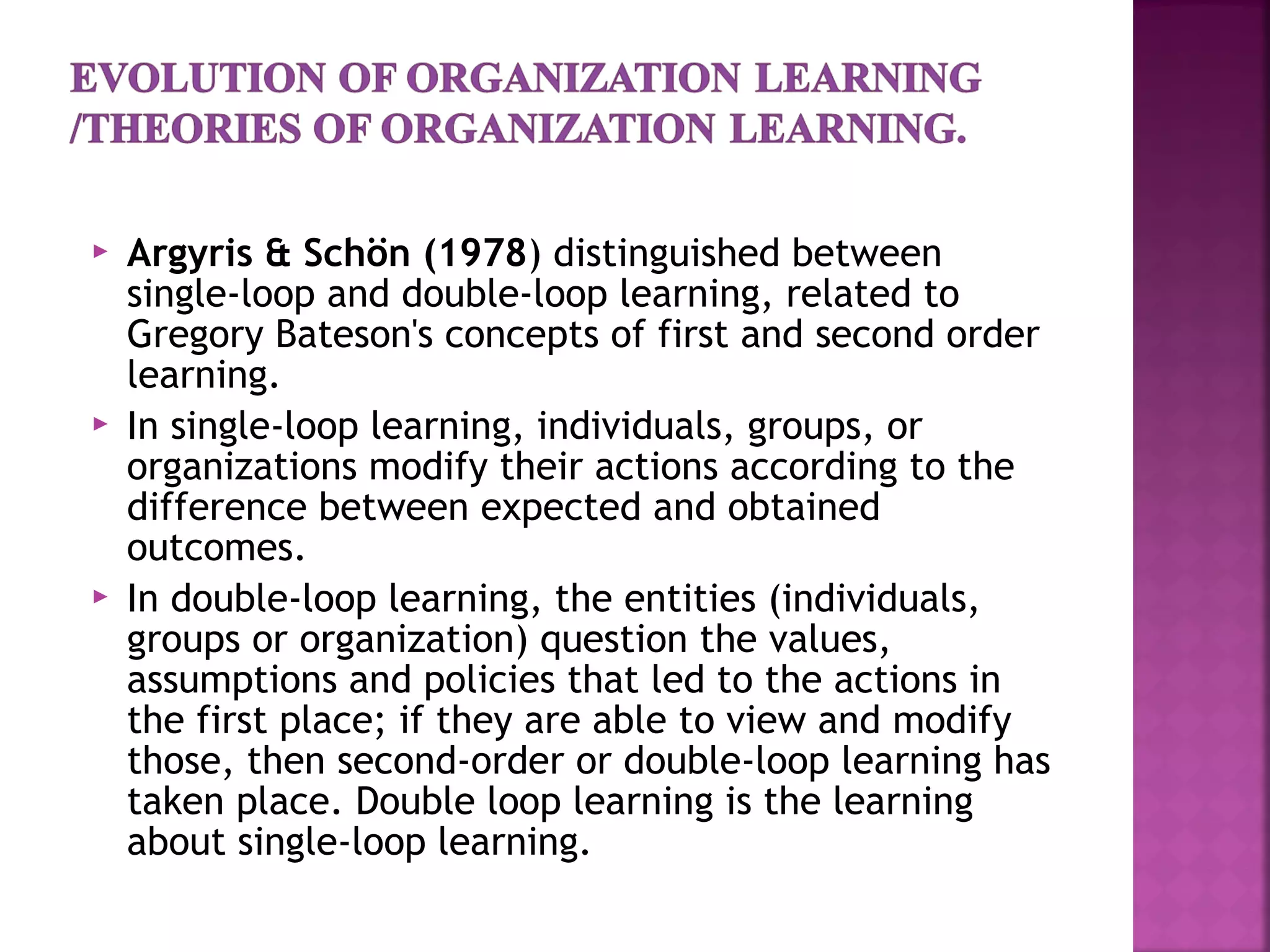 Learning organization and change management power point | PPT