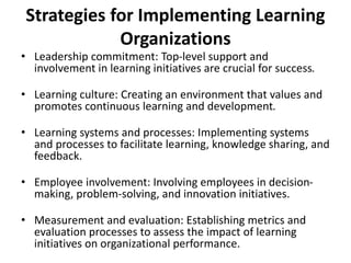 Understanding Learning Organizations pdf | PPT