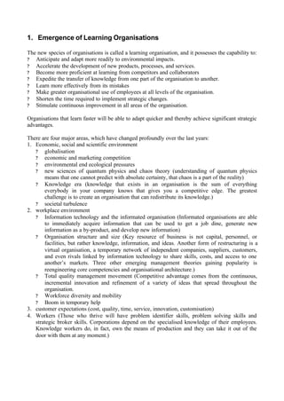 Learning organization summary | PDF