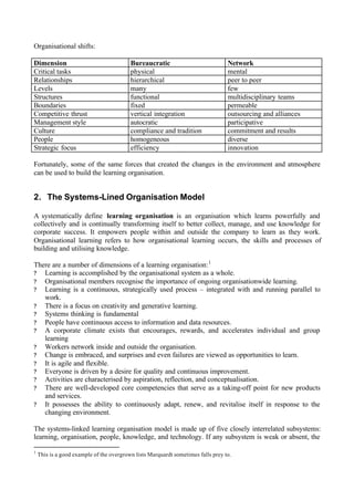 Learning organization summary | PDF