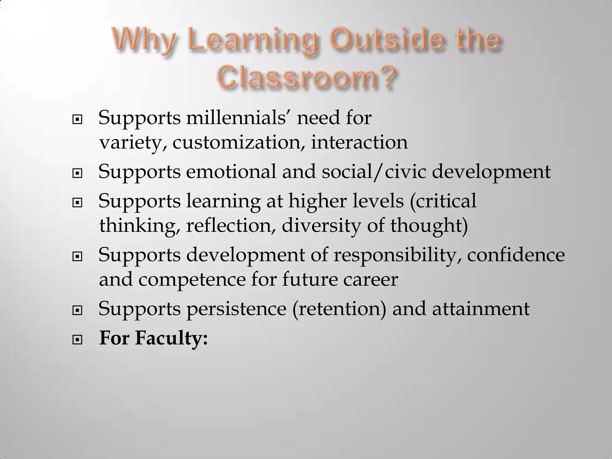 Learning Outside the Classroom | PPTX