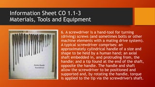 Learning outcome 1 prepare to assemble electronic products | PPTX