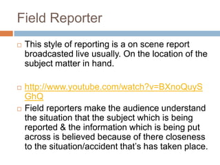 Learning outcome 2 | PPTX | Documentary | Genres