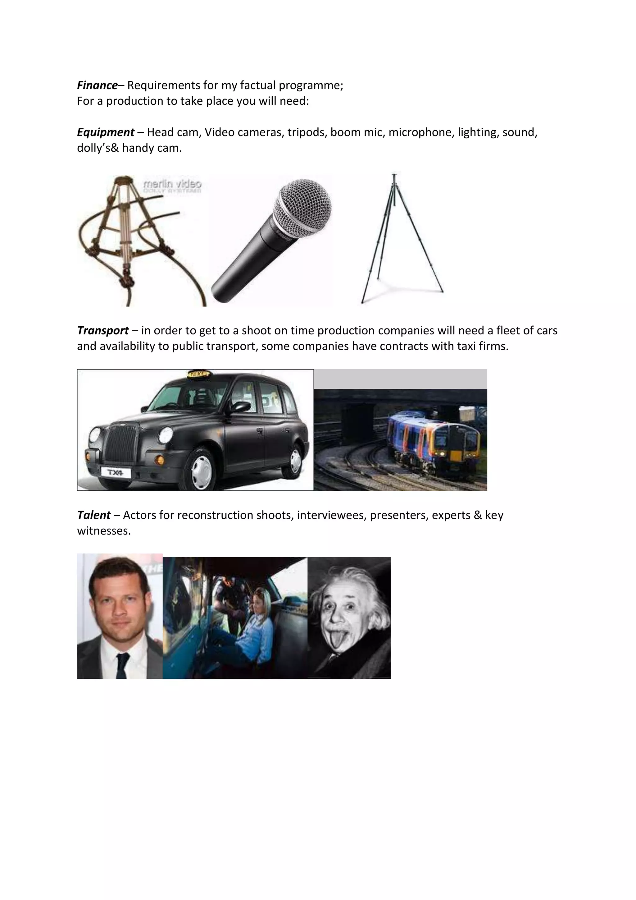 Learning outcome 1: Understanding pre-production | DOCX | Video ...