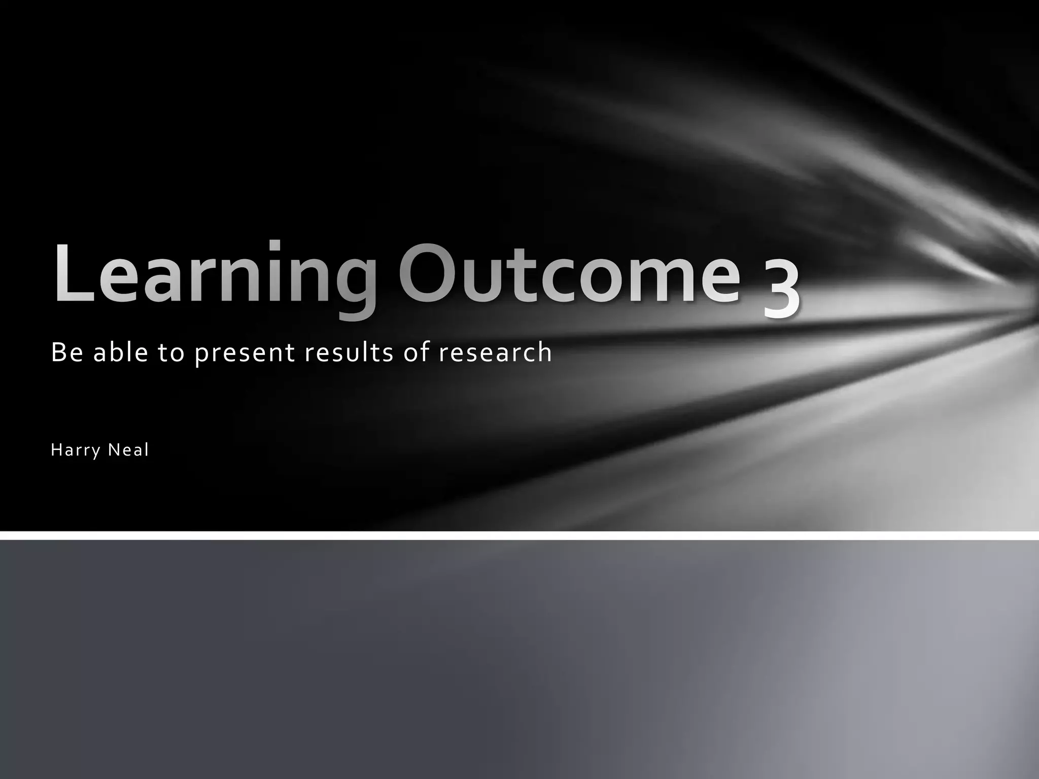 Learning outcome 3 | PPT