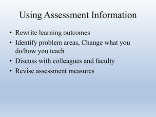 Learning outcome use in teaching and learning | PPTX