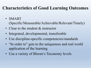 Learning outcome use in teaching and learning | PPTX
