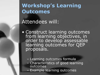 Learning outcomes | PPTX