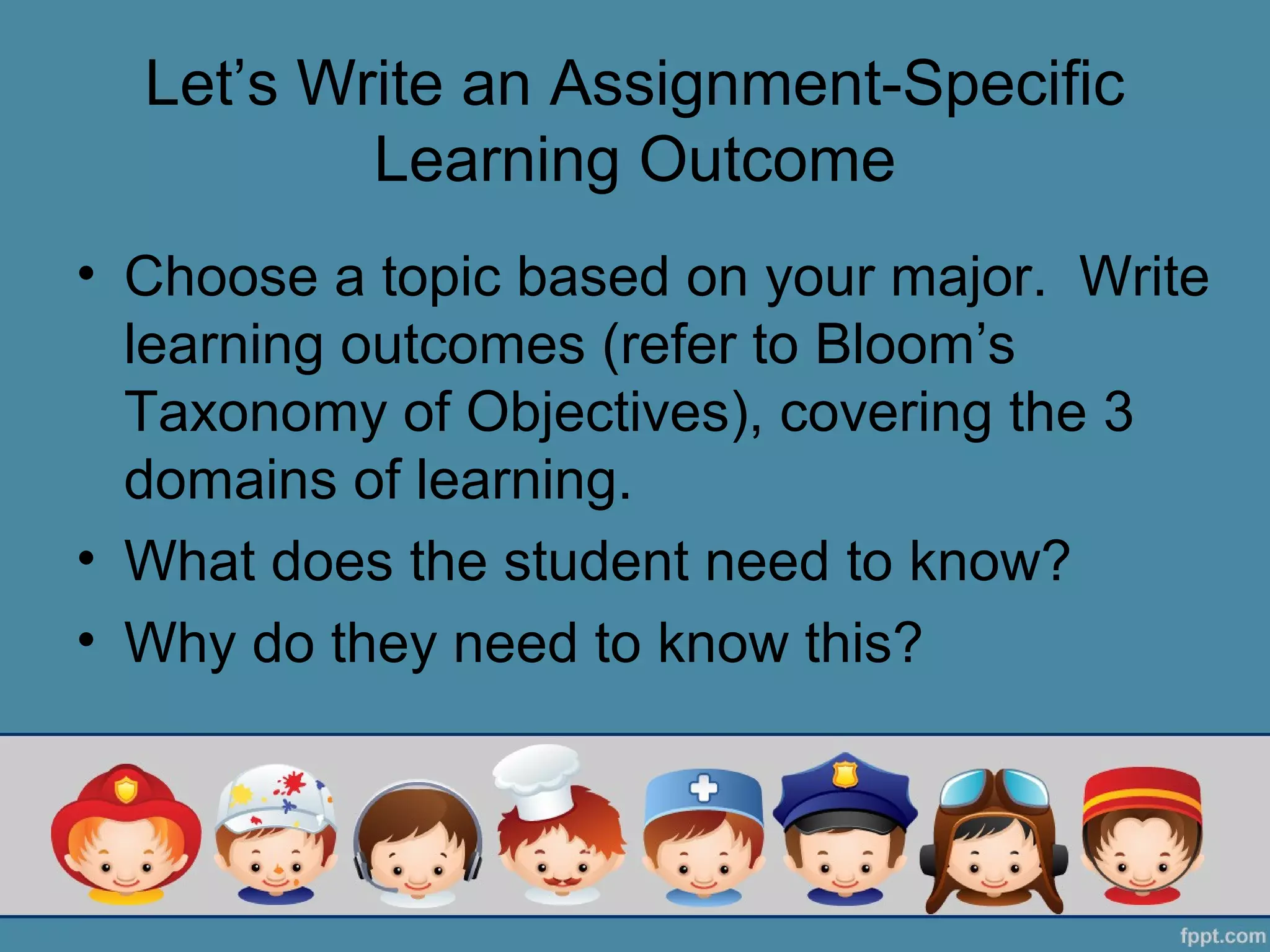Learning outcomes | PPT