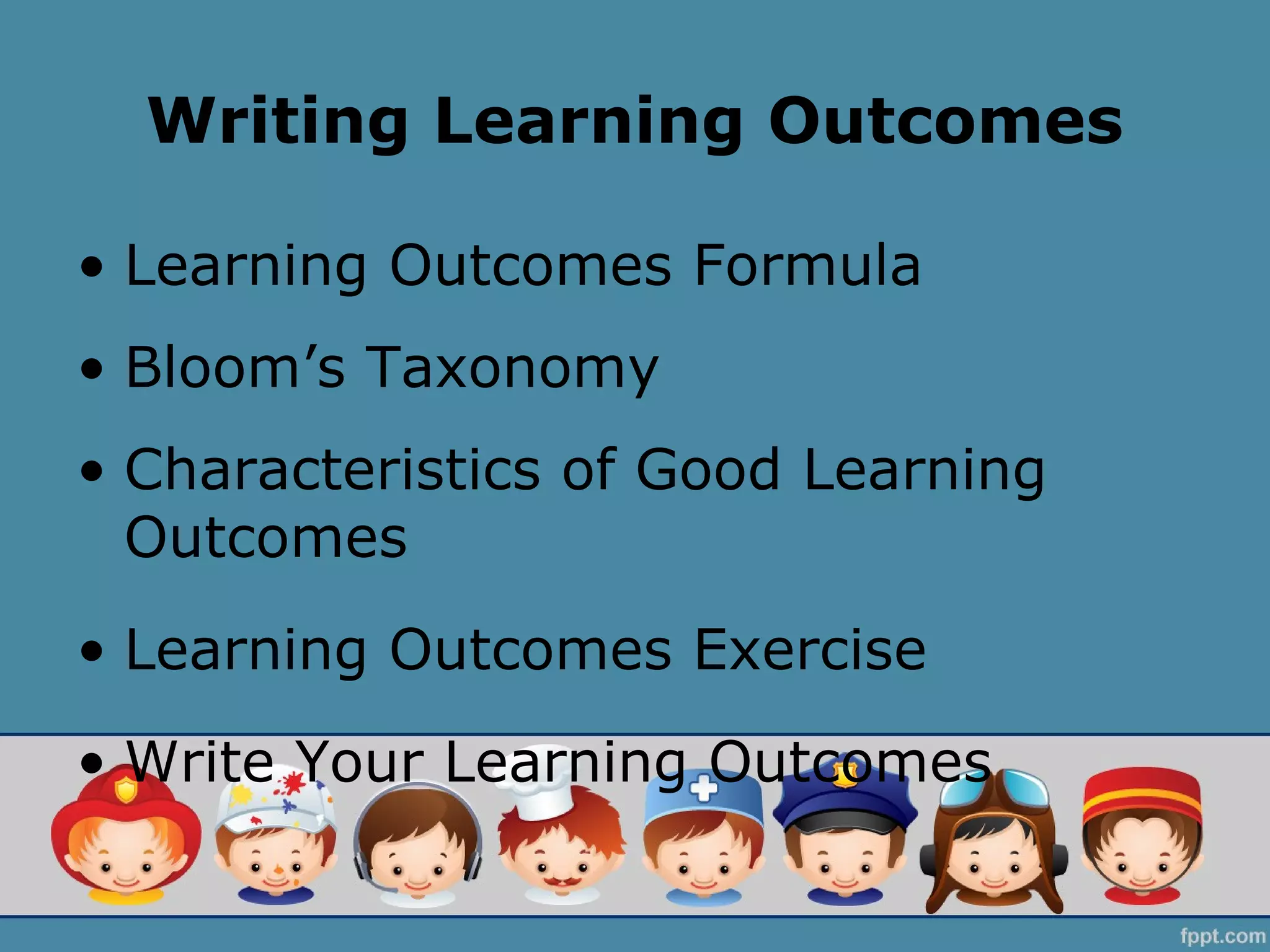 Learning outcomes | PPT