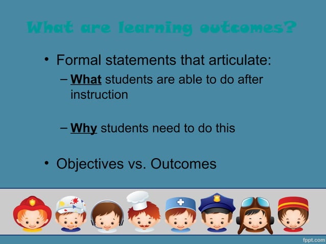 Learning outcomes | PPT