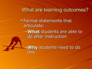 Learning outcomes | PPT