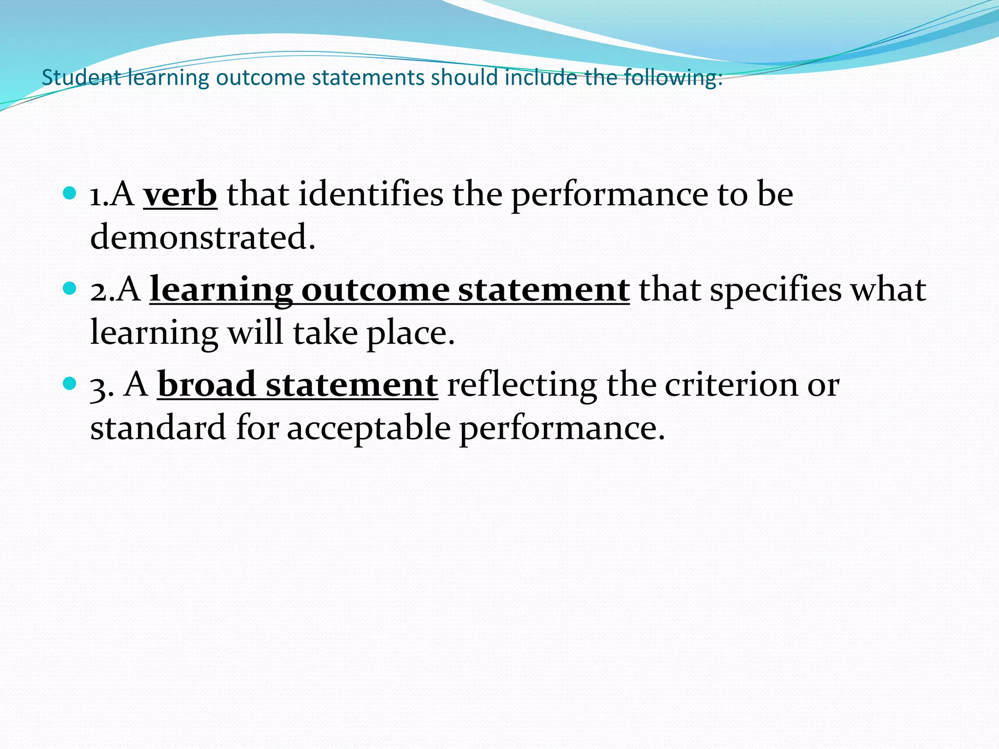 Learning outcomes | PPT