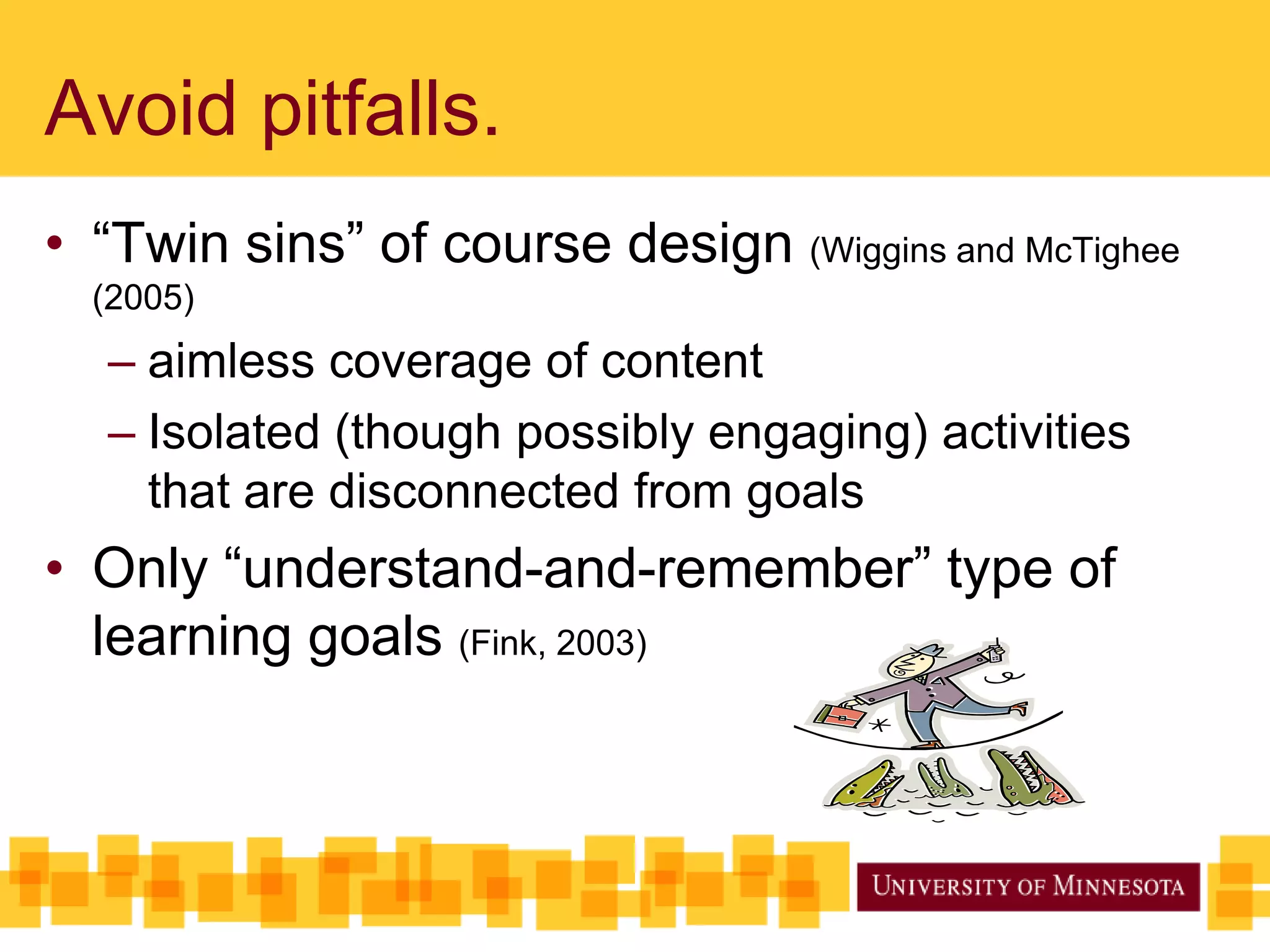 Course Design: Learning Outcomes | PPTX