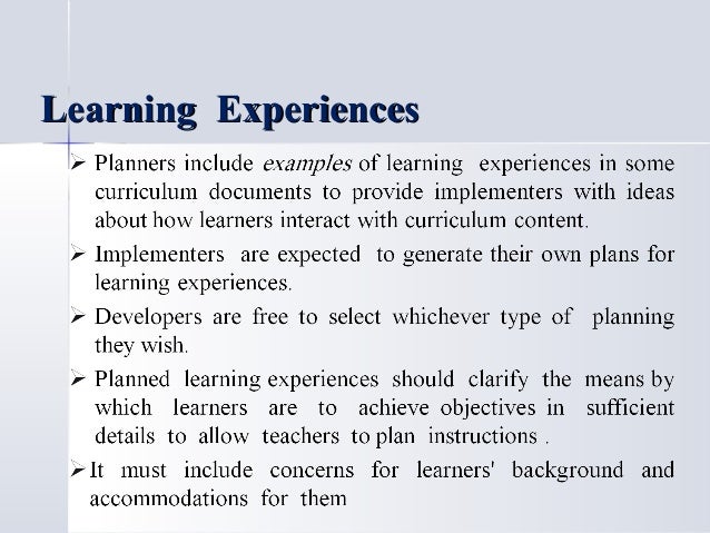 Learningoutcomesandlearningexperiencesfortechnicallydevelopedcurricul…