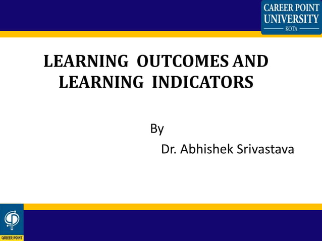 Learning outcomes and learning indicators | PPTX