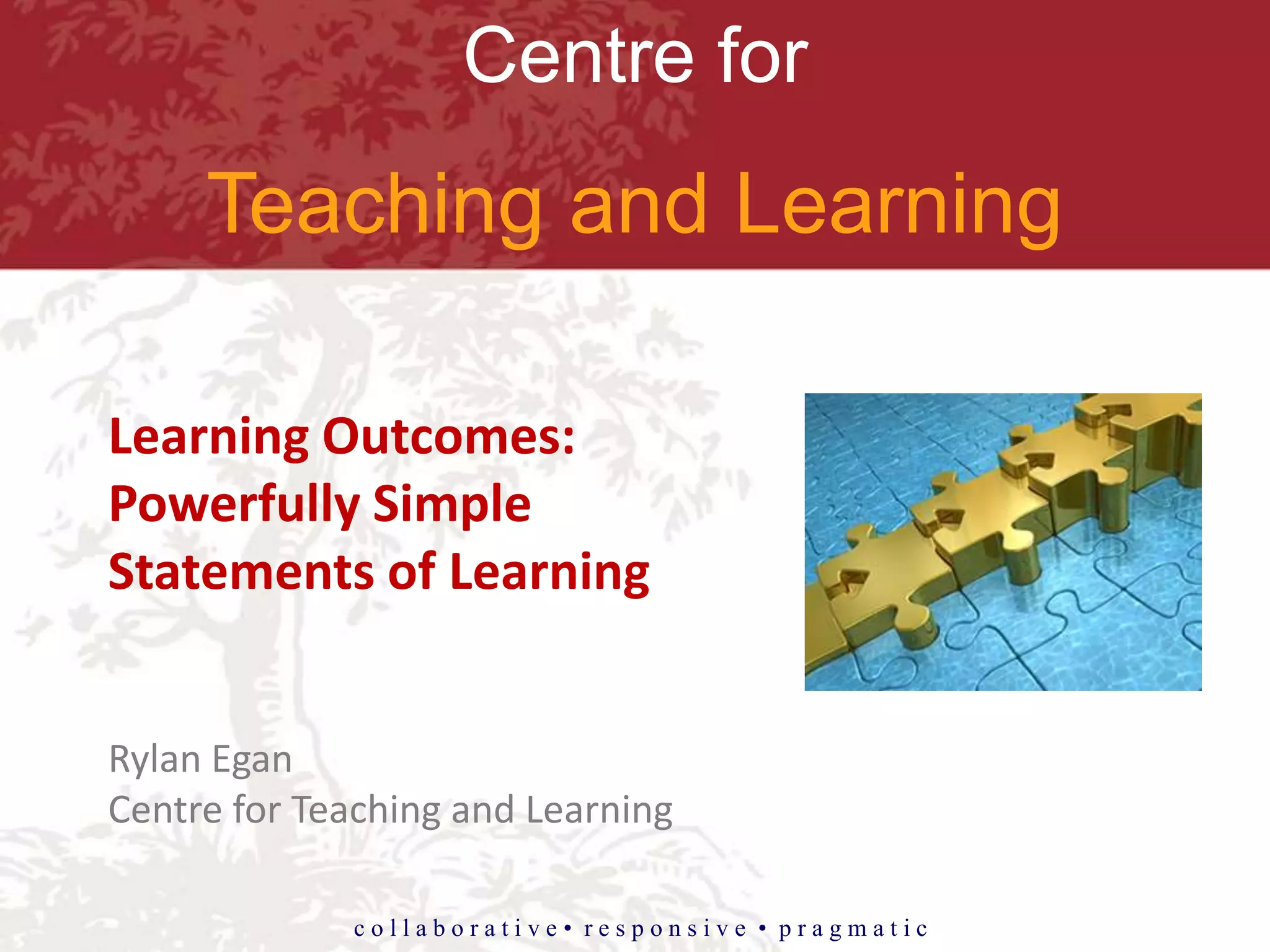 Learning Outcomes | PPT