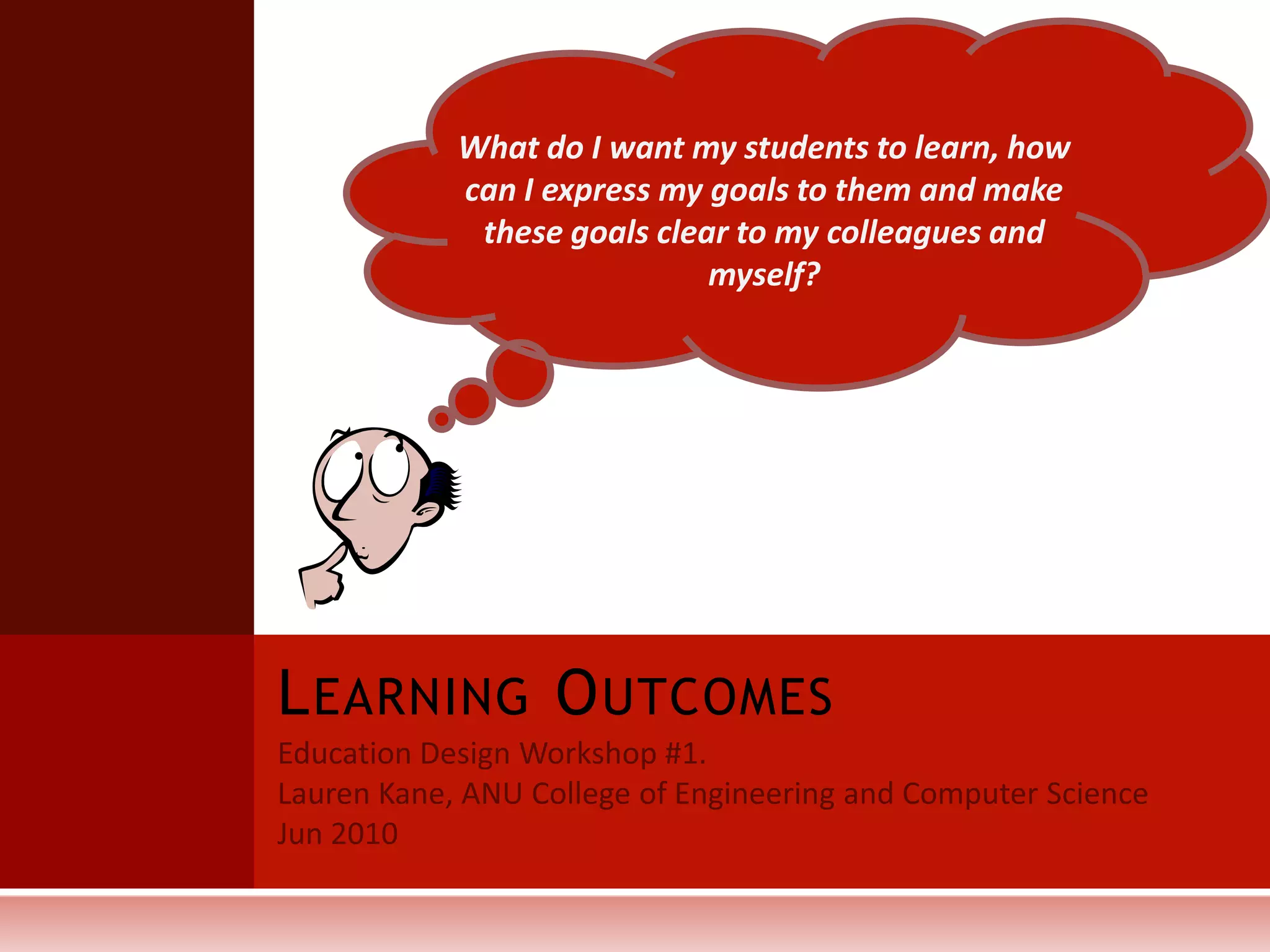 Learning Outcomes Workshop | PPTX