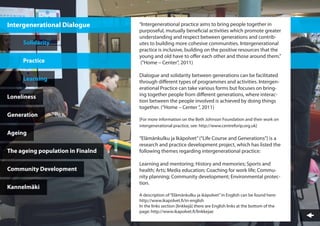 Learning package intergenerational dialogue | PDF