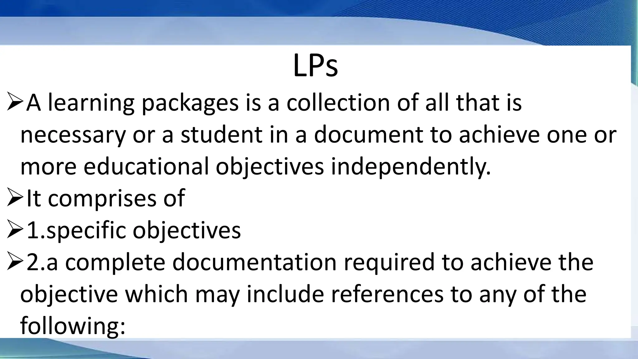 learning packages..pptx jss ioe | PPTX