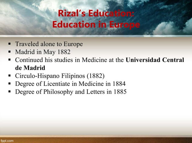 UNIT 3: RIZAL - EDUCATION AND CAREER | PPT | Graduation | Personal ...