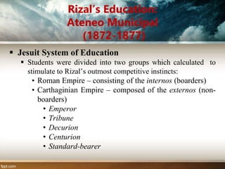 UNIT 3: RIZAL - EDUCATION AND CAREER | PPT