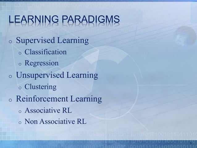 Artificial intelligence Learning paradigms.pptx | Computing ...