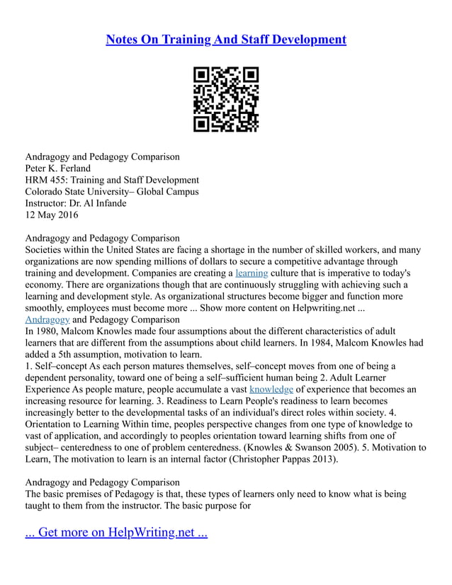 Learning Patterns, Shift From Andragogy | PDF