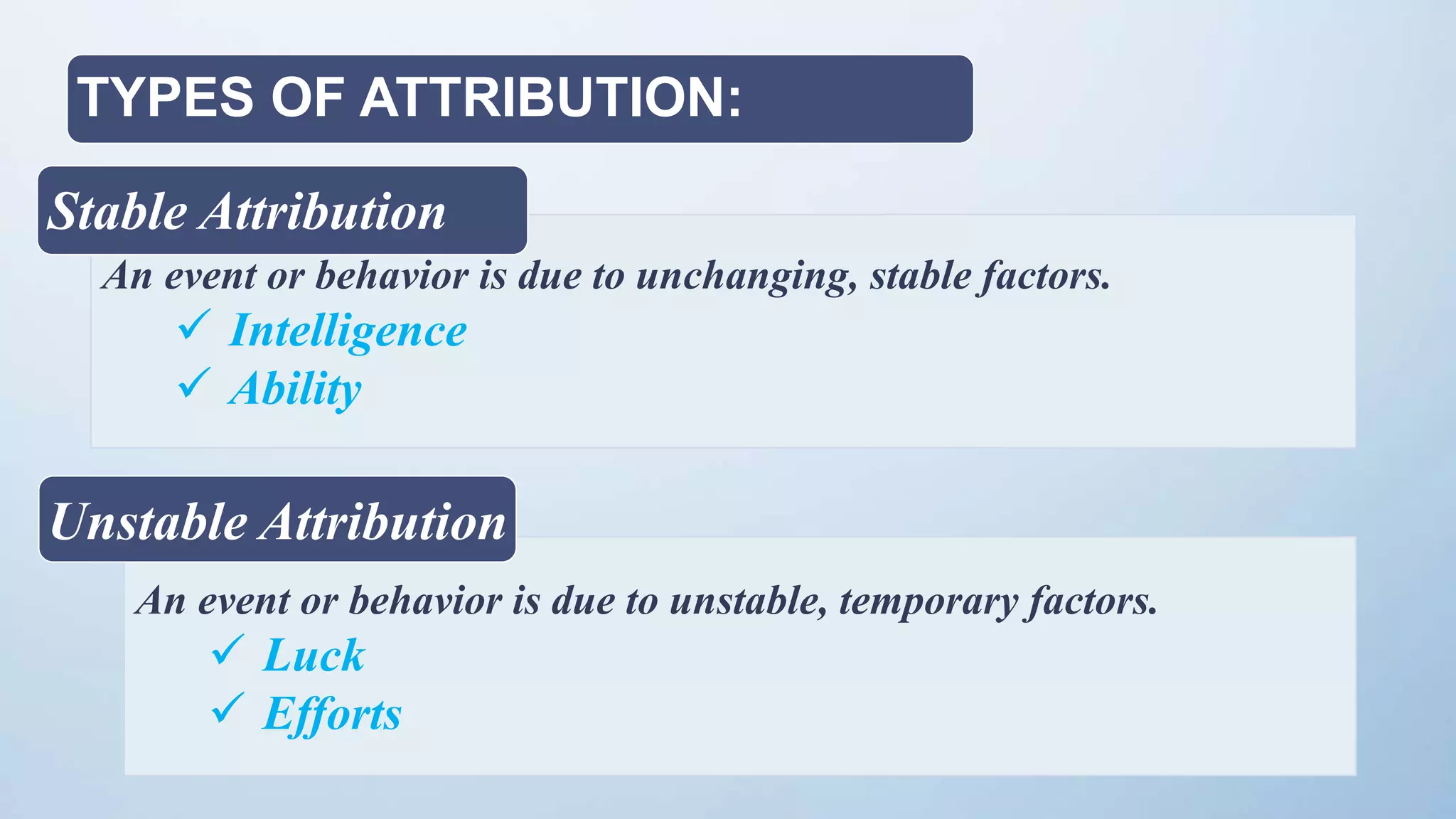 Learning, Perception and Attribution | PPTX | Education
