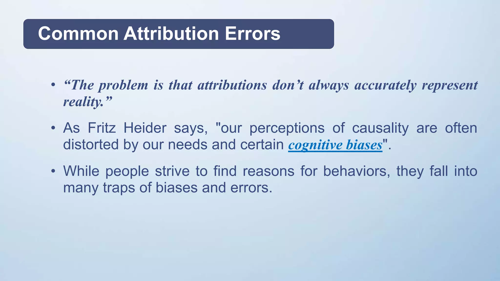 Learning, Perception and Attribution | PPTX | Education