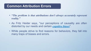 Learning, Perception and Attribution | PPTX