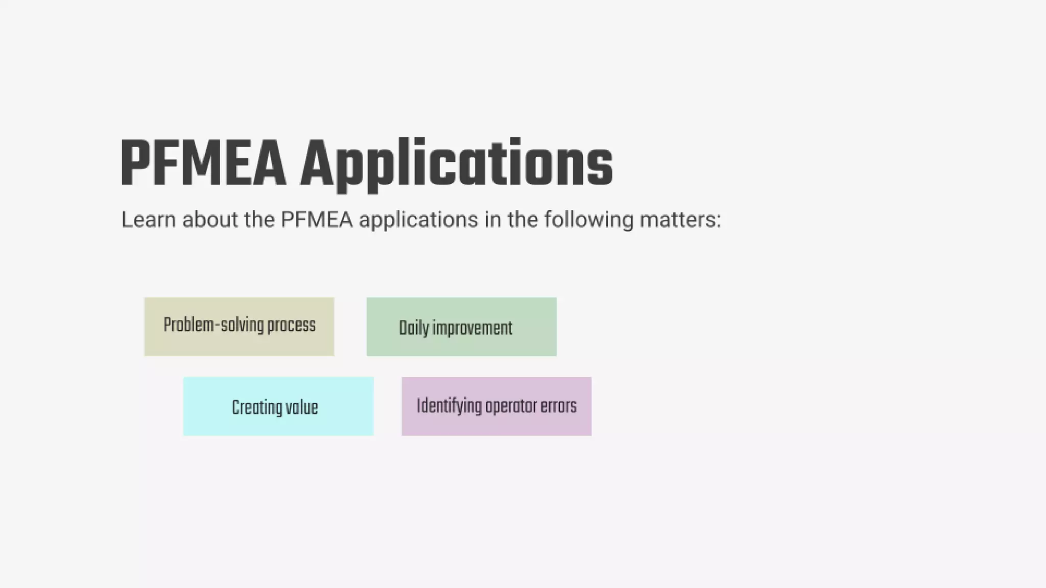 Learning PFMEA, Process Failure Mode Effects Analysis, PFMEA Advantages ...