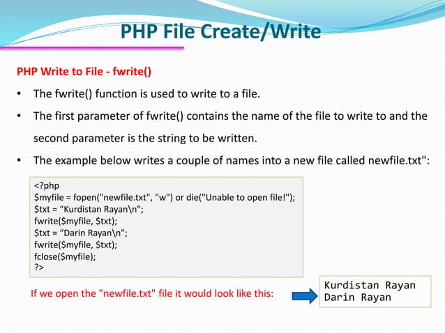 Web Development Course: PHP lecture 3 | PPT