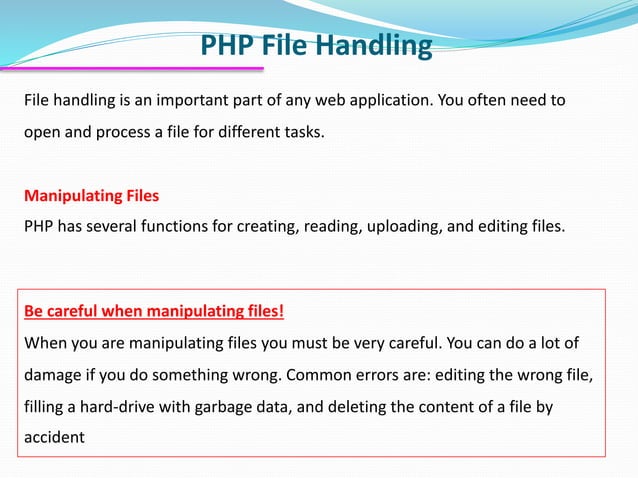 Web Development Course: PHP lecture 3 | PPT