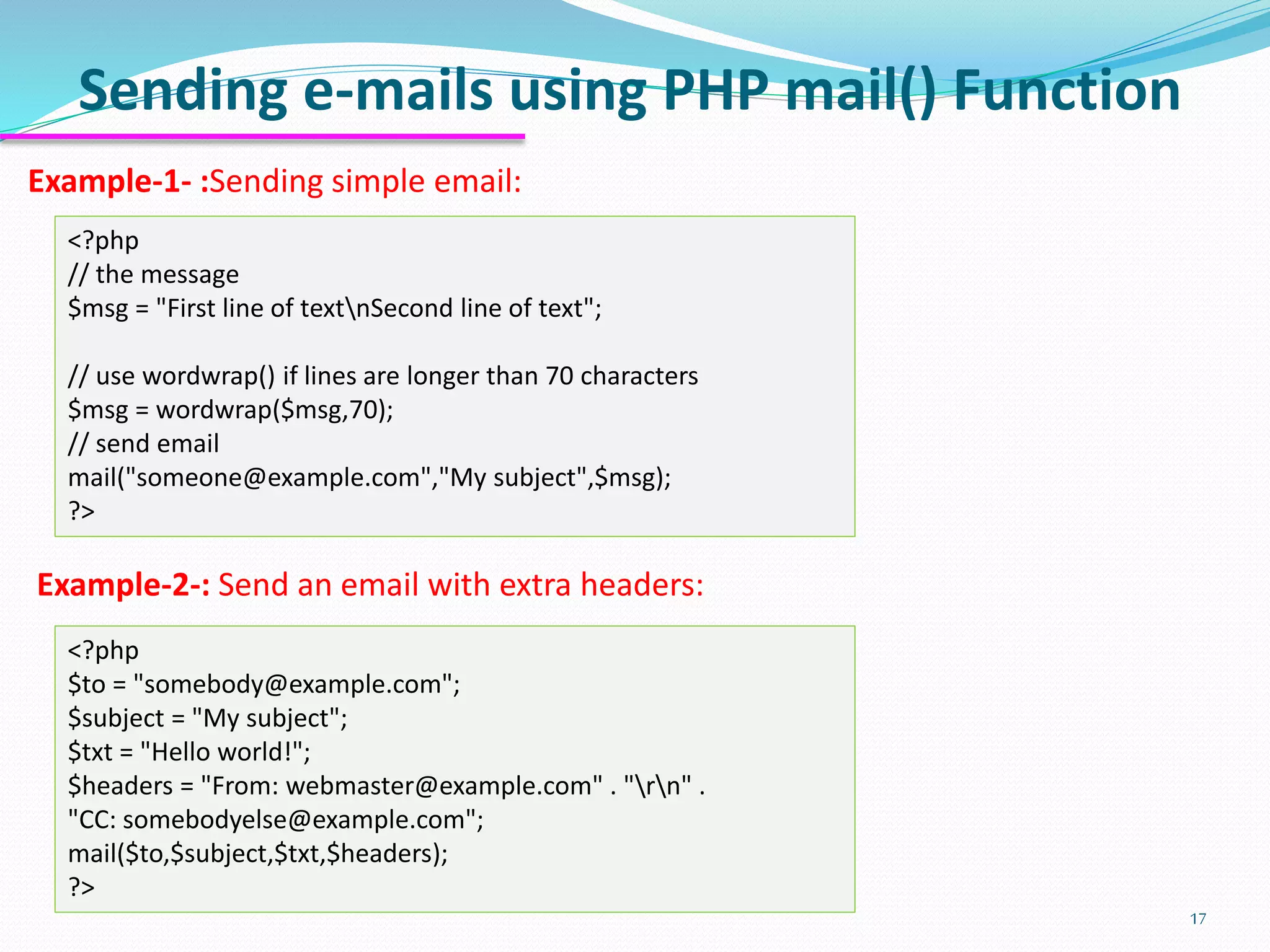 Web Development Course: PHP lecture 4 | PDF | Web Development | Internet