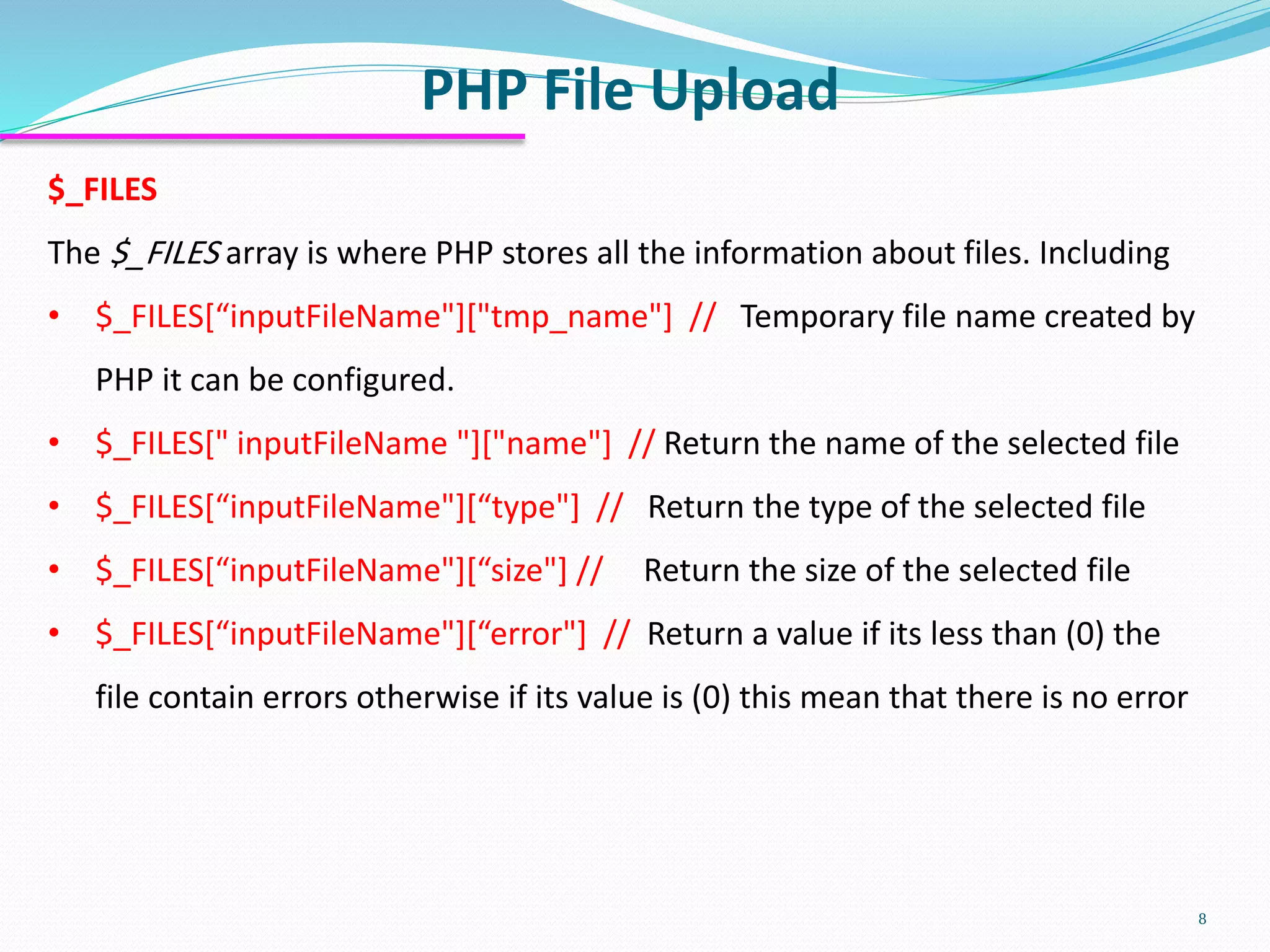 Web Development Course: PHP lecture 4 | PDF | Web Development | Internet