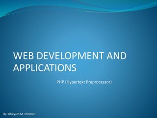 Web Development Course: PHP lecture 4 | PDF | Web Development | Internet