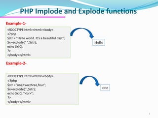 Web Development Course: PHP lecture 4 | PDF