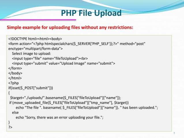 Web Development Course: PHP lecture 4 | PPT