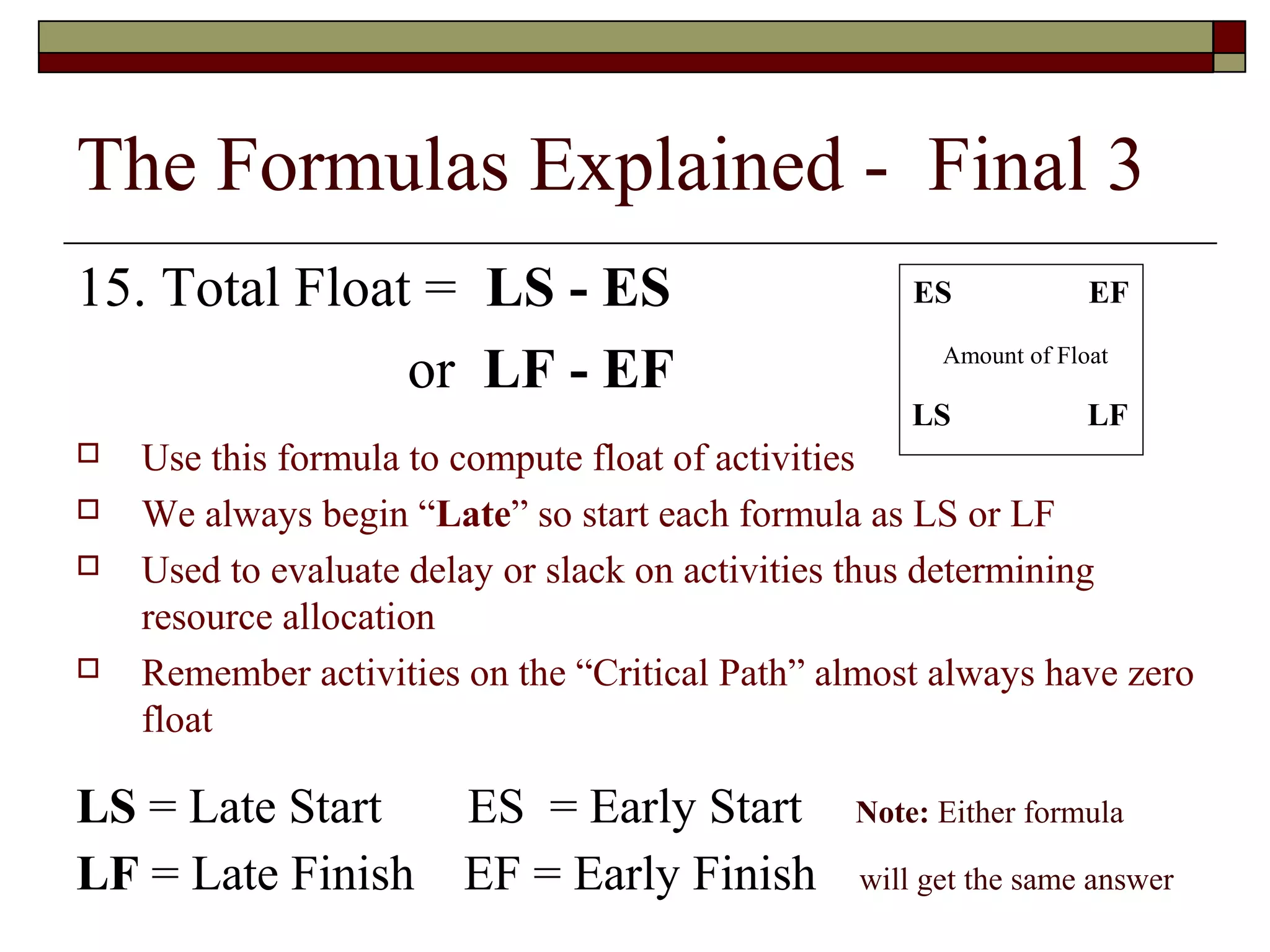 Learning pmp formulas the easy way | PPT | Stocks and Bonds | Personal ...