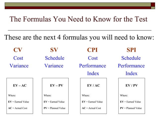Learning pmp formulas the easy way | PPT | Stocks and Bonds | Personal ...