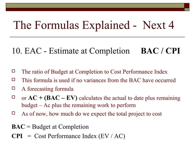 Learning pmp formulas the easy way | PPT | Stocks and Bonds | Personal ...
