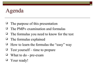 Learning pmp formulas the easy way | PPT | Stocks and Bonds | Personal ...