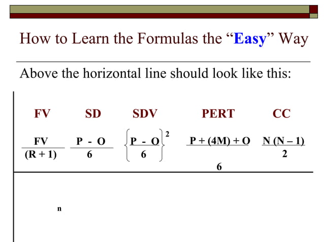 Learning pmp formulas the easy way | PPT | Stocks and Bonds | Personal ...