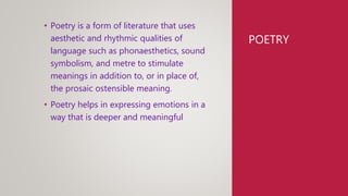 Learning poetry | PPTX