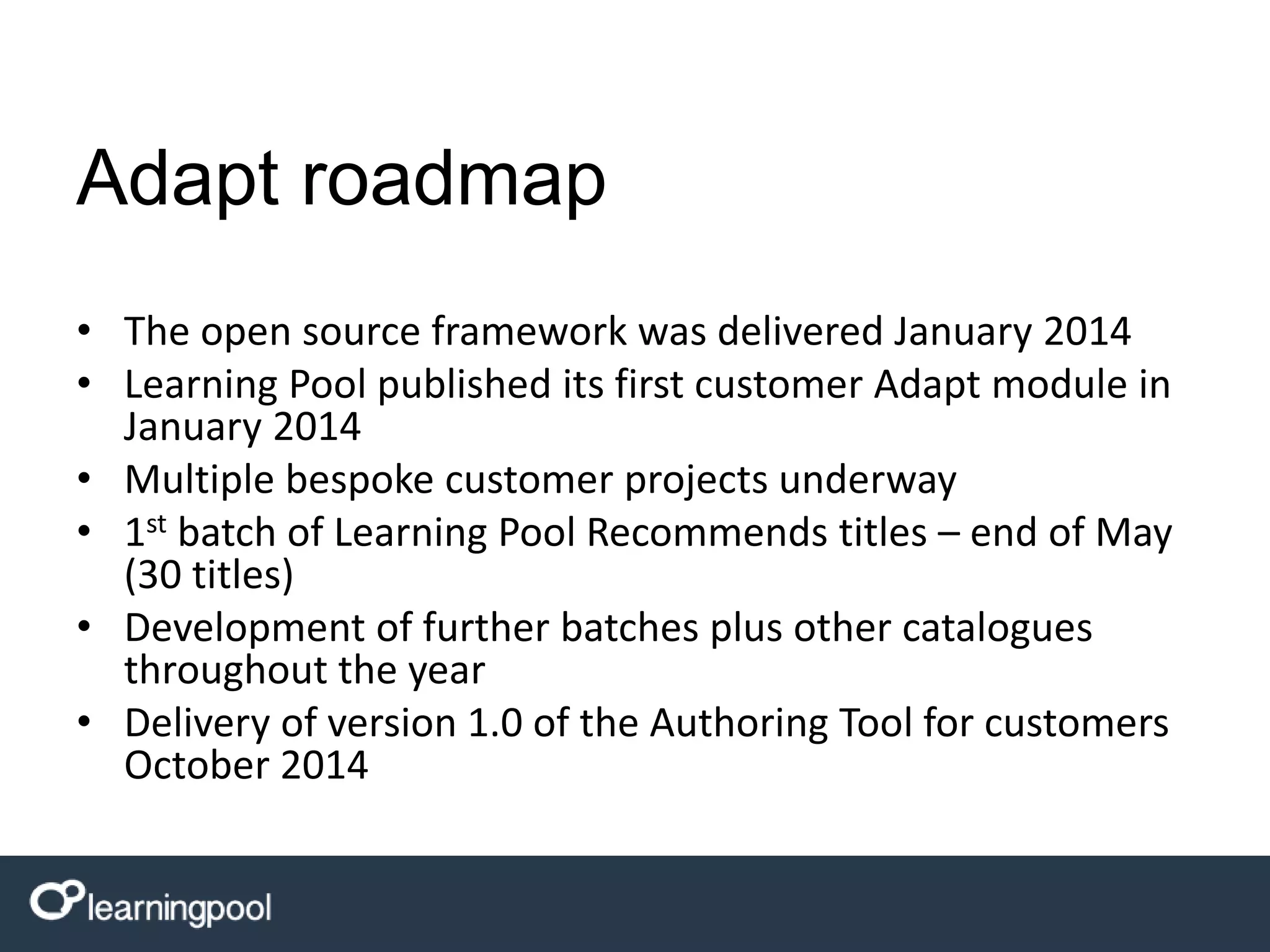Learning pool summit presentation | PPT