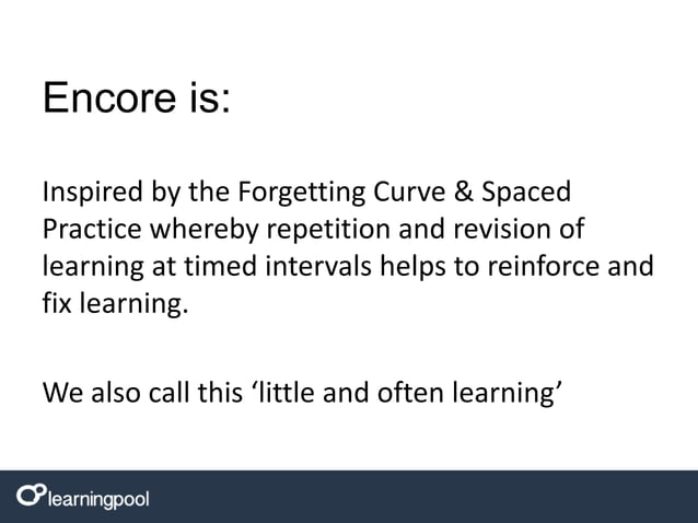 Learning pool summit presentation | PPT