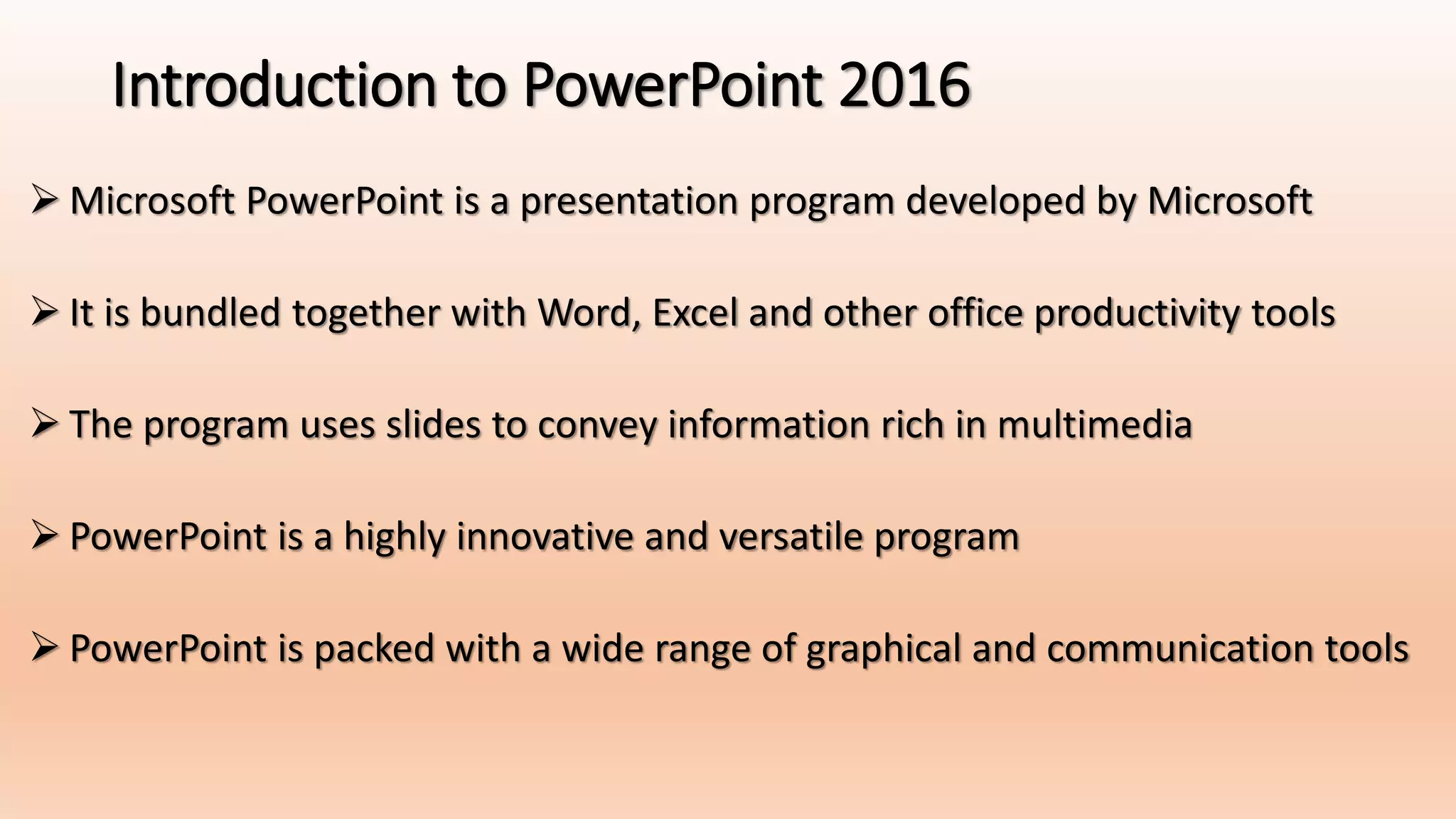 Learning power point 2016 | PPTX