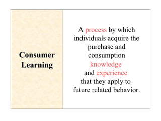 Consumer Learning | PPT