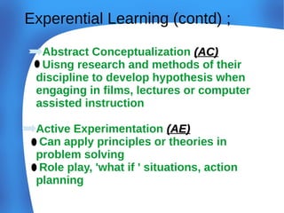 The Nature Of Leearning | ODP | Science